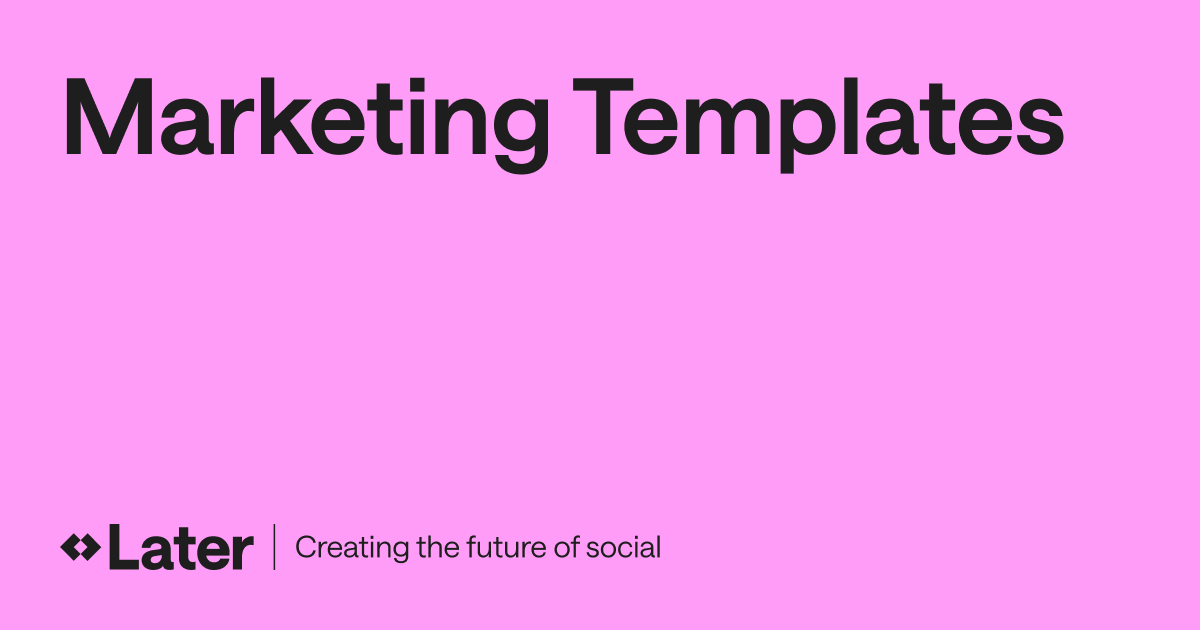 Free Marketing Templates for Social Media Managers
