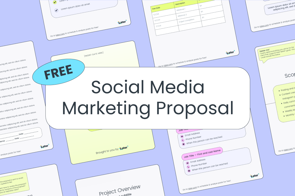 Free Social Media Proposal Canva Template