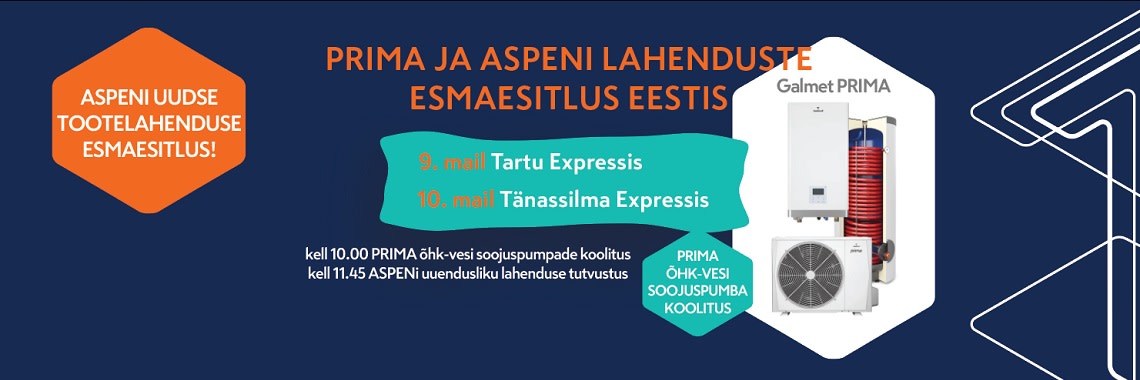Prima ja Aspeni lahenduste esmaesitlused 9. ja 10. mail | Onninen