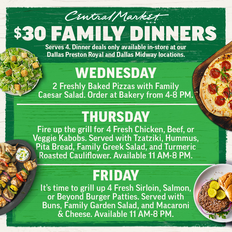 Midway and Preston Royal Meal Deals | Central Market - Really Into Food