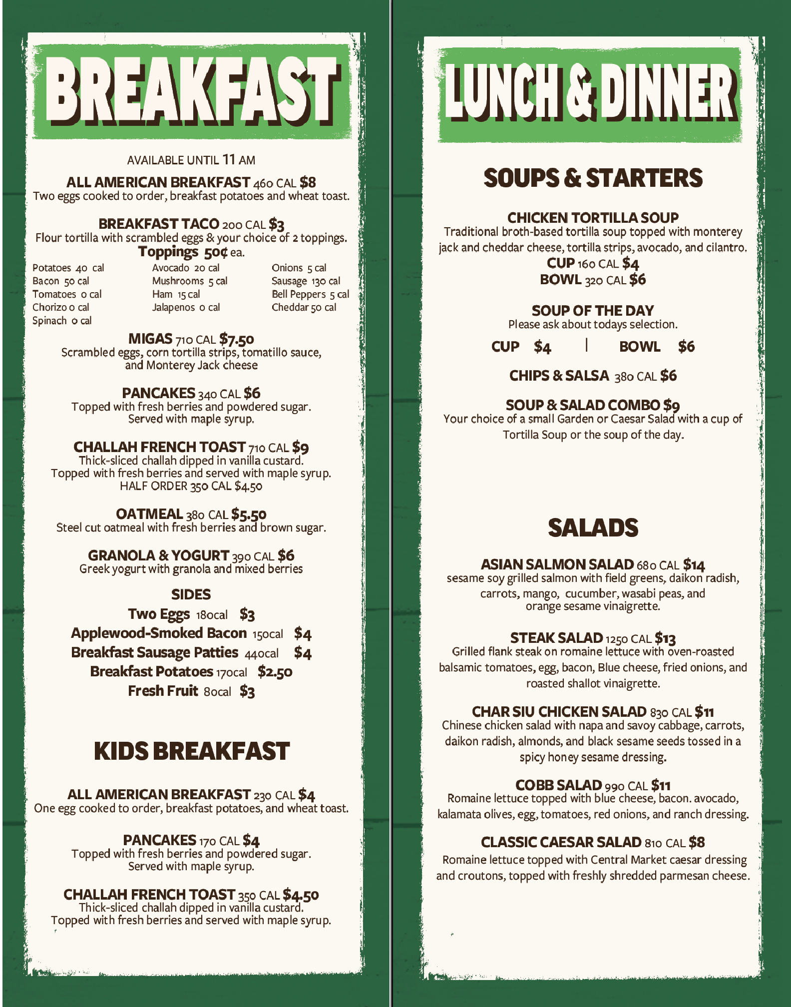 Southlake Café Menu | Central Market - Really Into Food
