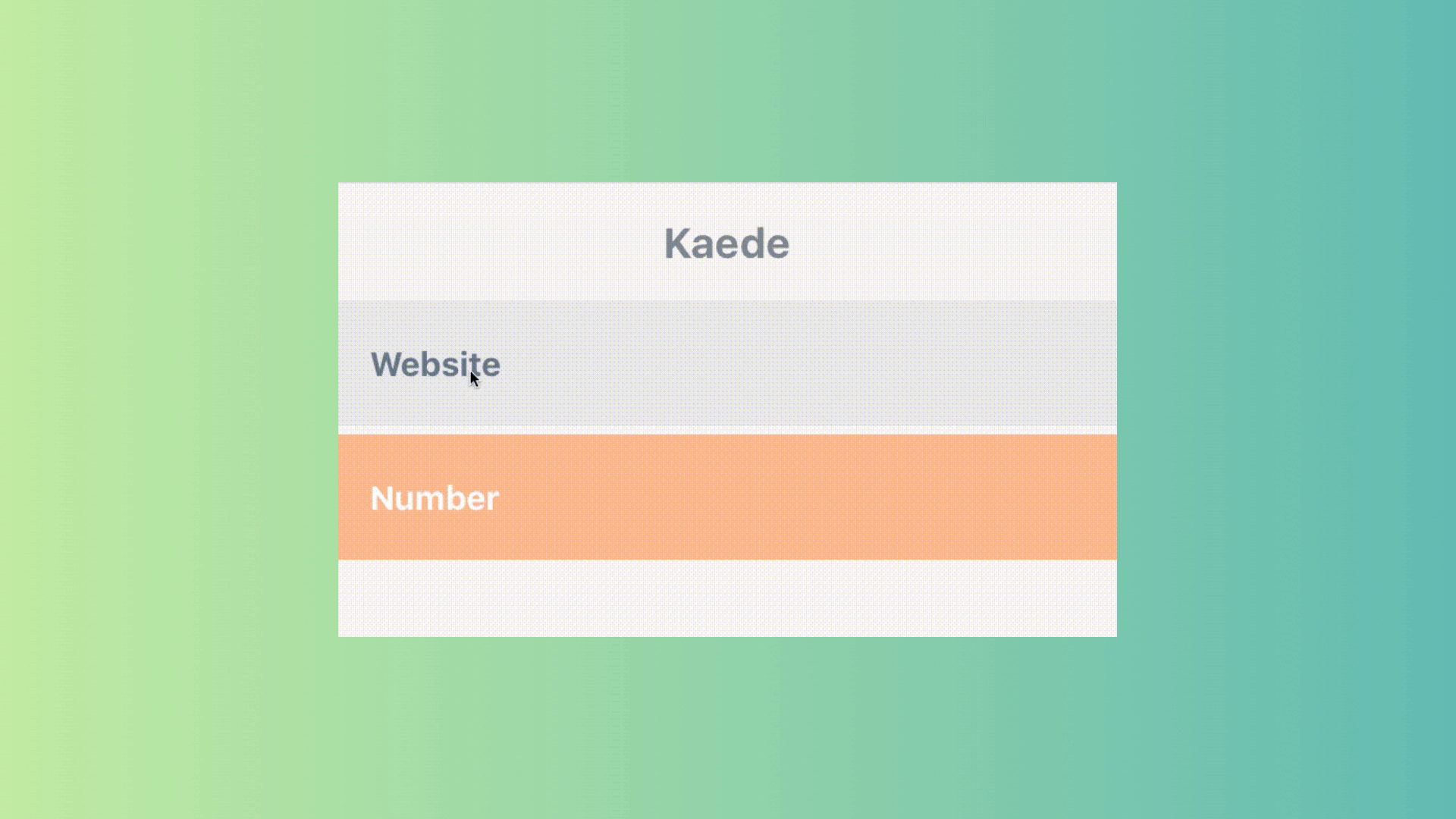 Text input effect Kaede | Awesome React Native