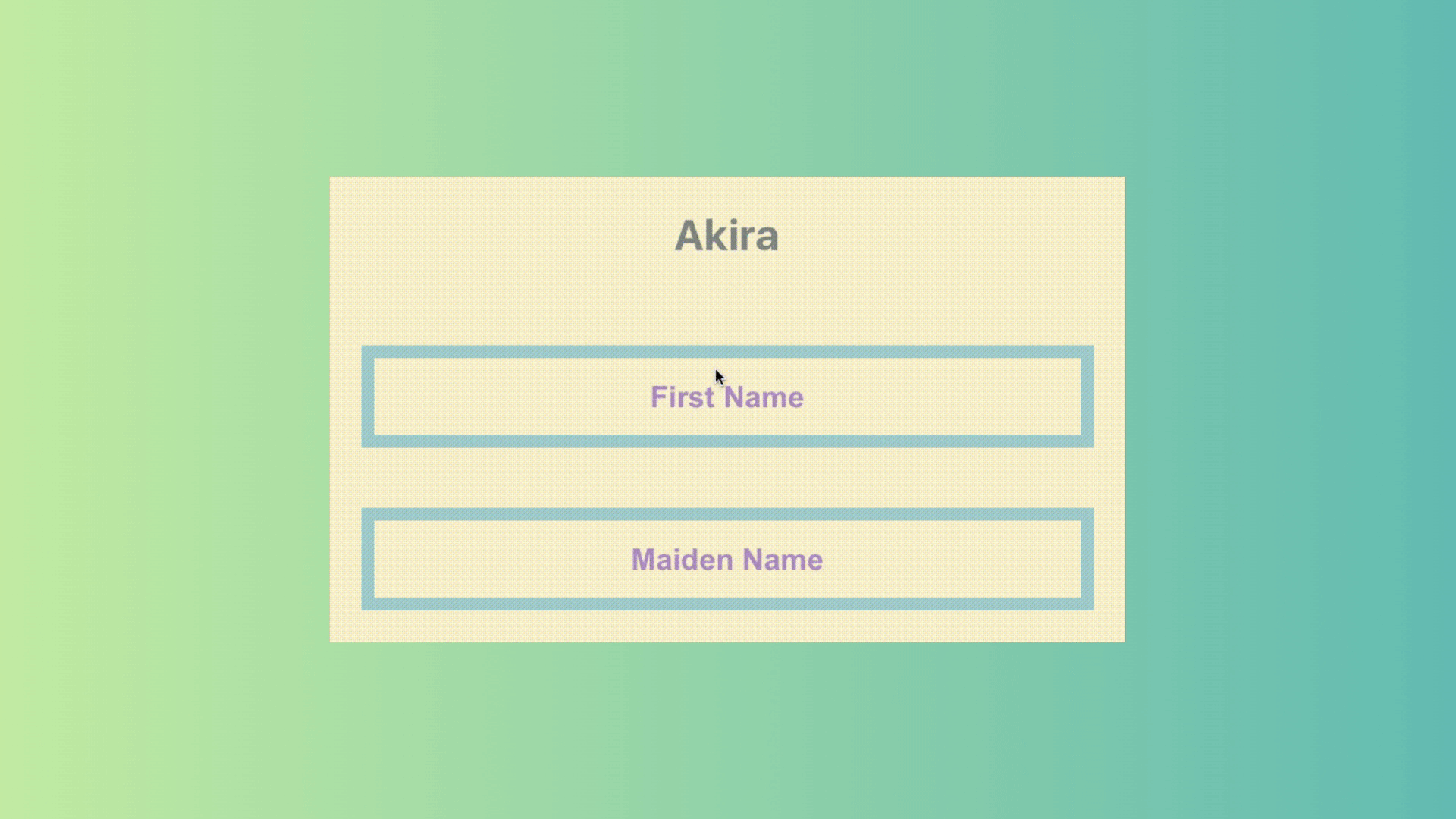 Text input effect Akira | Awesome React Native