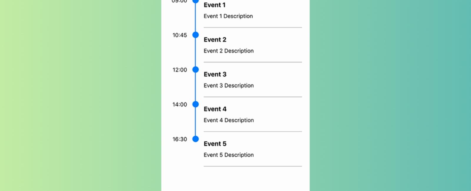 Basic Timeline Listview Awesome React Native