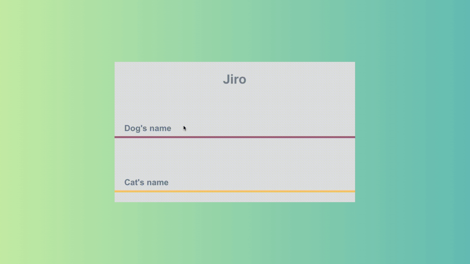 Text input effect Jiro | Awesome React Native