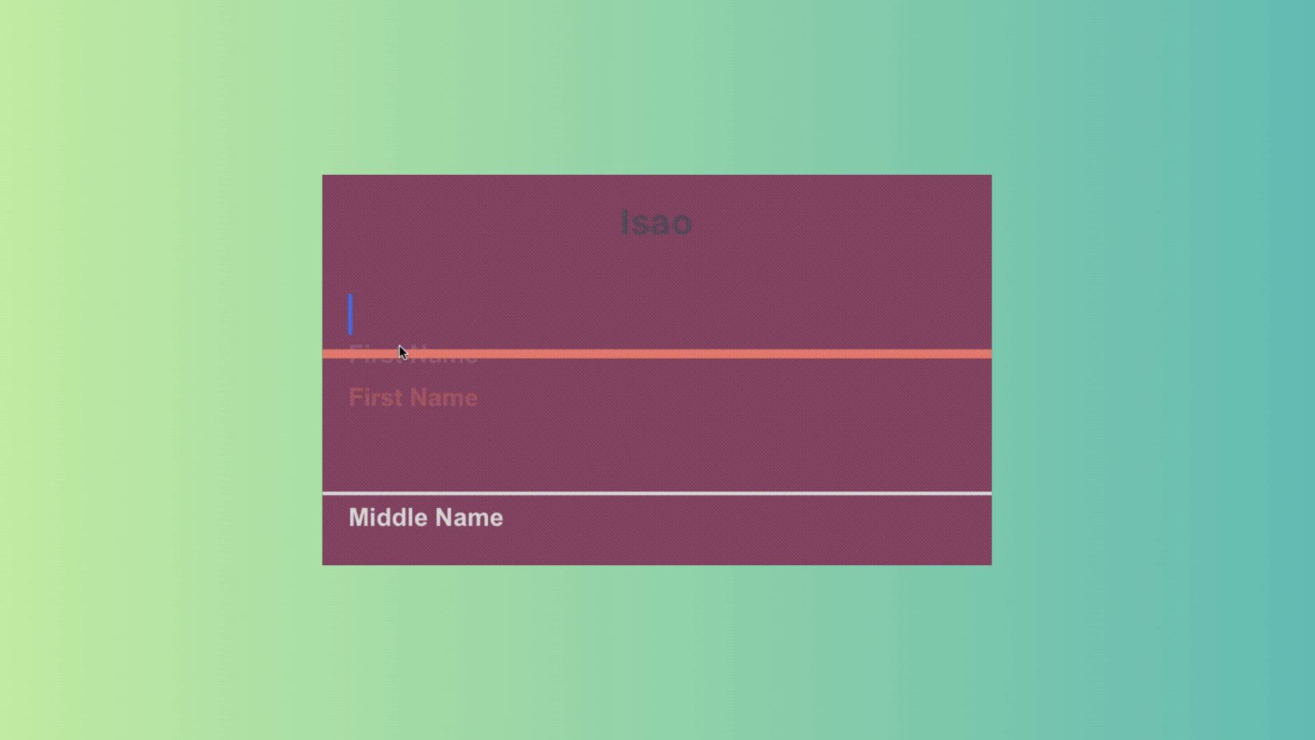 Text input effect Isao | Awesome React Native