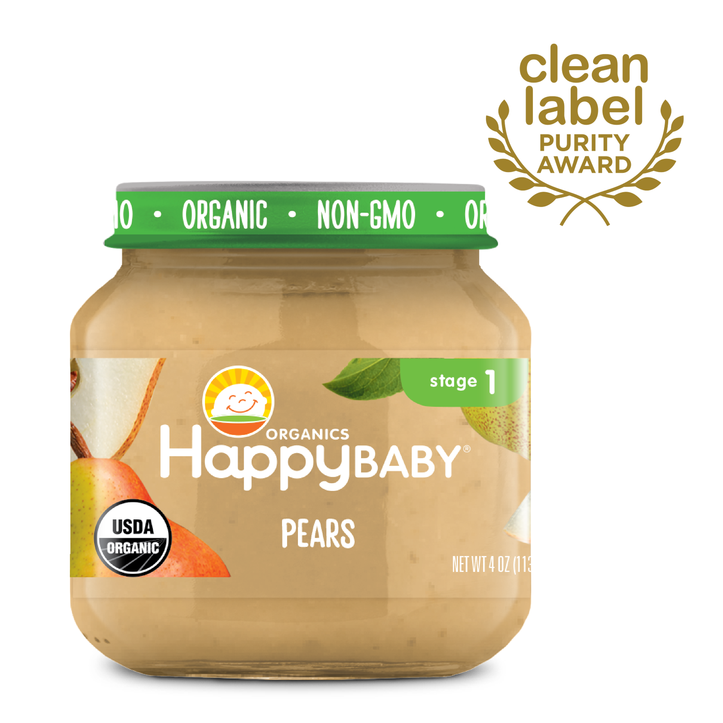 Organic Pears Jar Purees | Happy Baby Organics