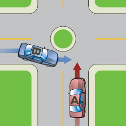 Traffic circle crash