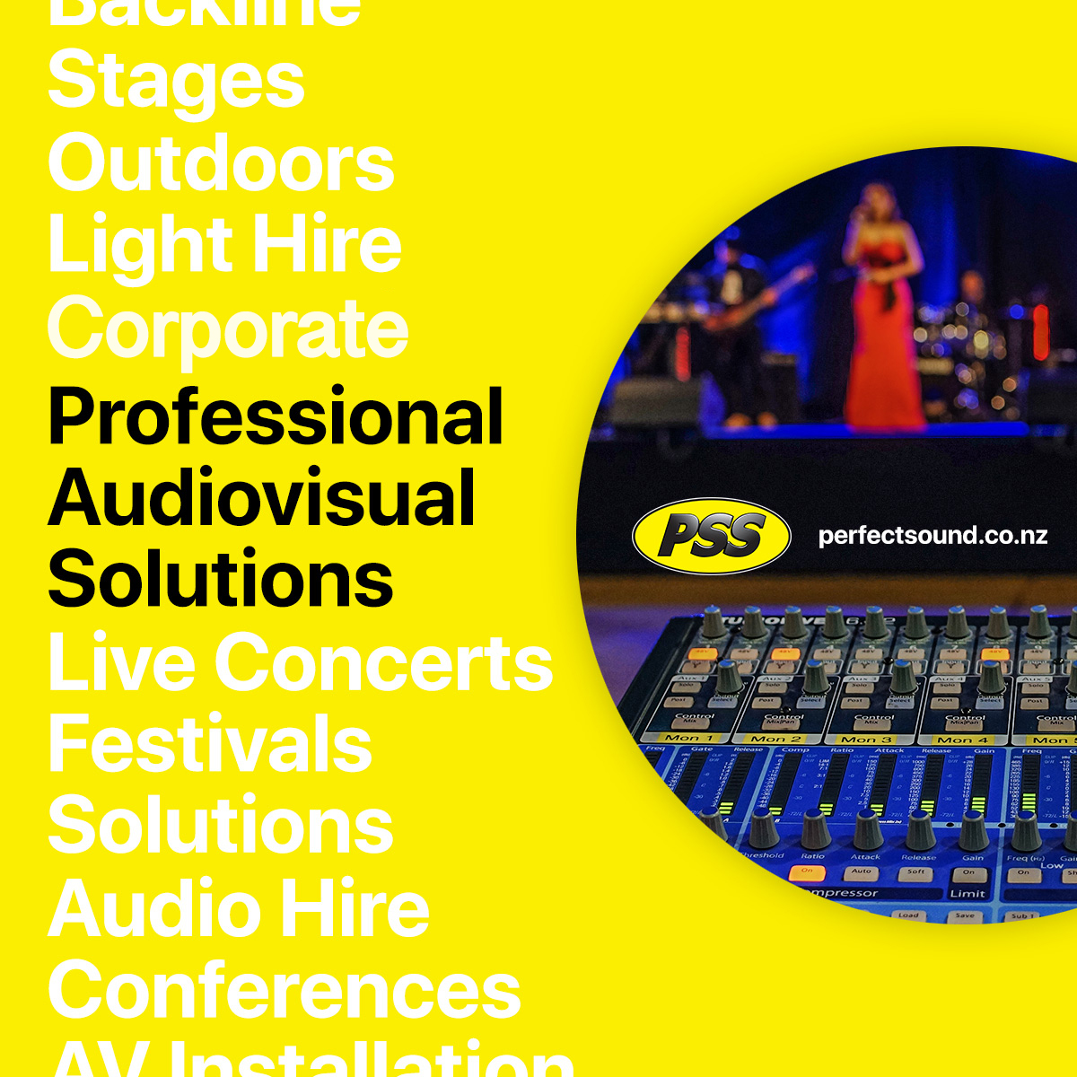 Perfect Sound Solutions - Audio Visual & Stage Hire Solutions