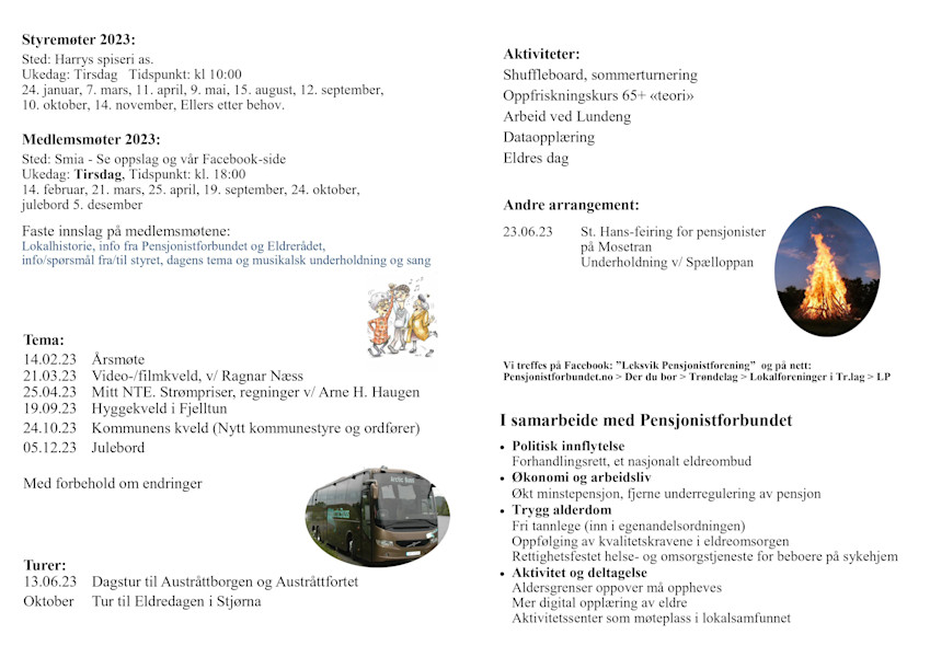Programplan 2023 | Pensjonistforbundet
