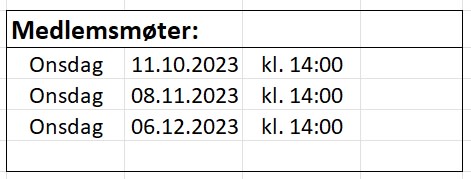 MEDLEMSMØTER ut 2023 | Pensjonistforbundet
