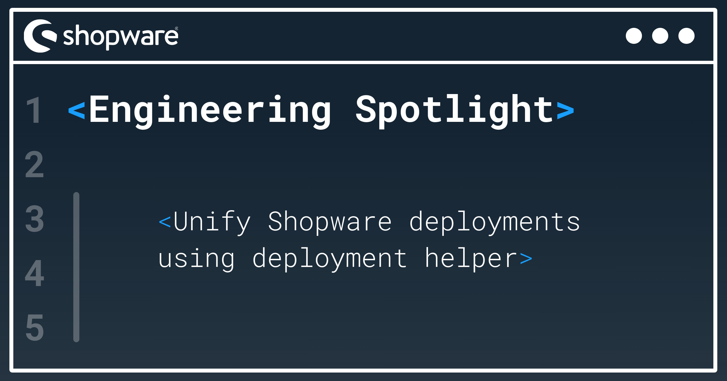 Unify Shopware deployments using Deployment Helper | Shopware