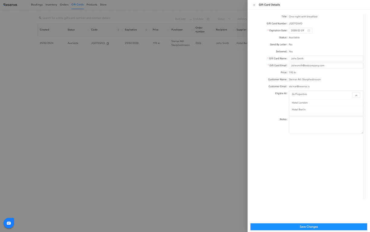 Reserva Apaleo Store