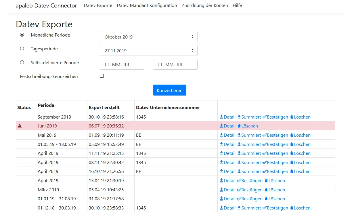Datev Connector | Apaleo Store
