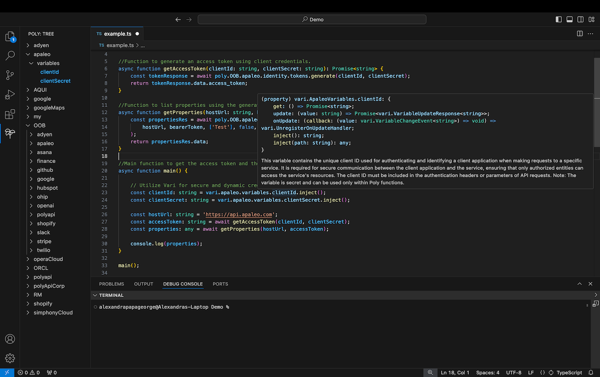 PolyAPI | Apaleo Store