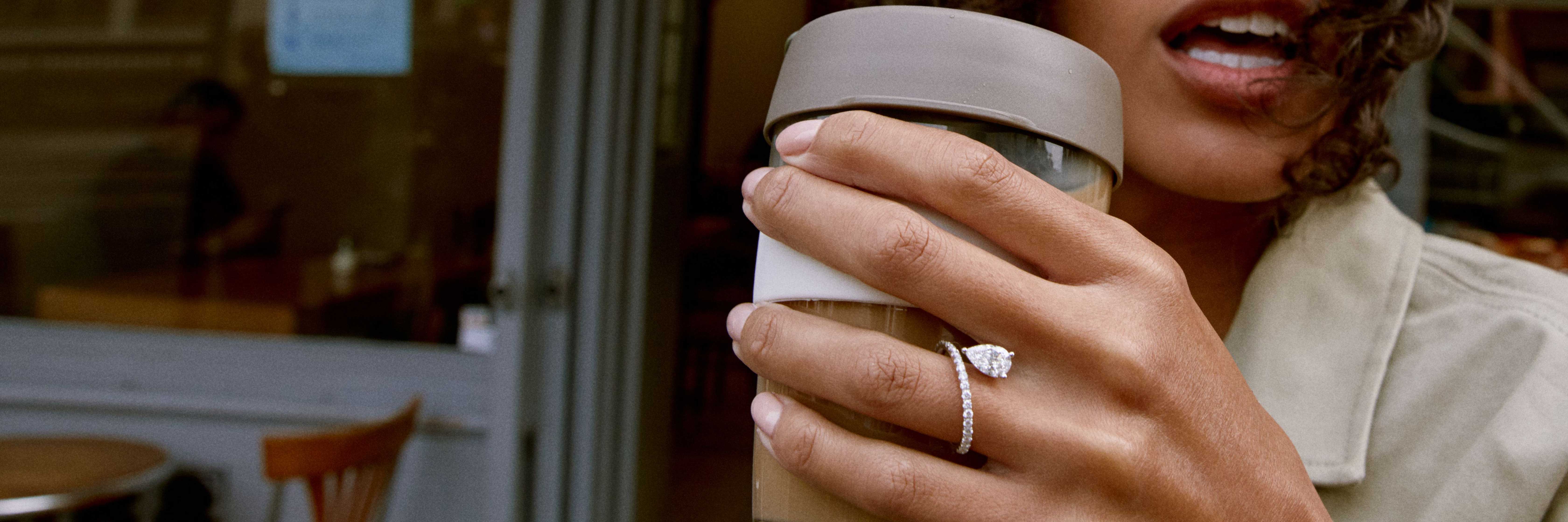 Lab Grown Diamond Statement Rings with 18K Recycled Gold