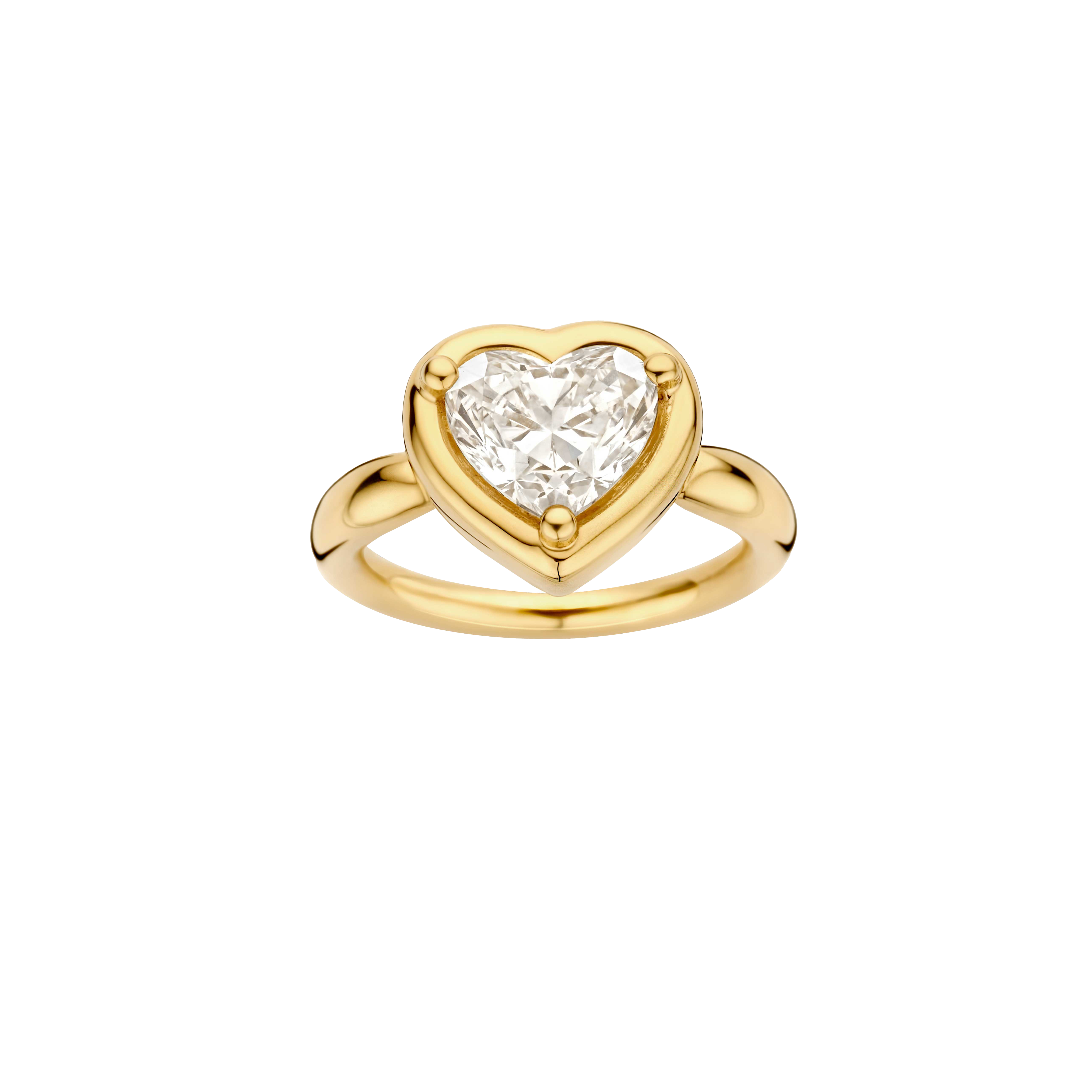 Charlie Heart Shape Diamond Engagement Ring |18k Gold | Lab-Grown ...
