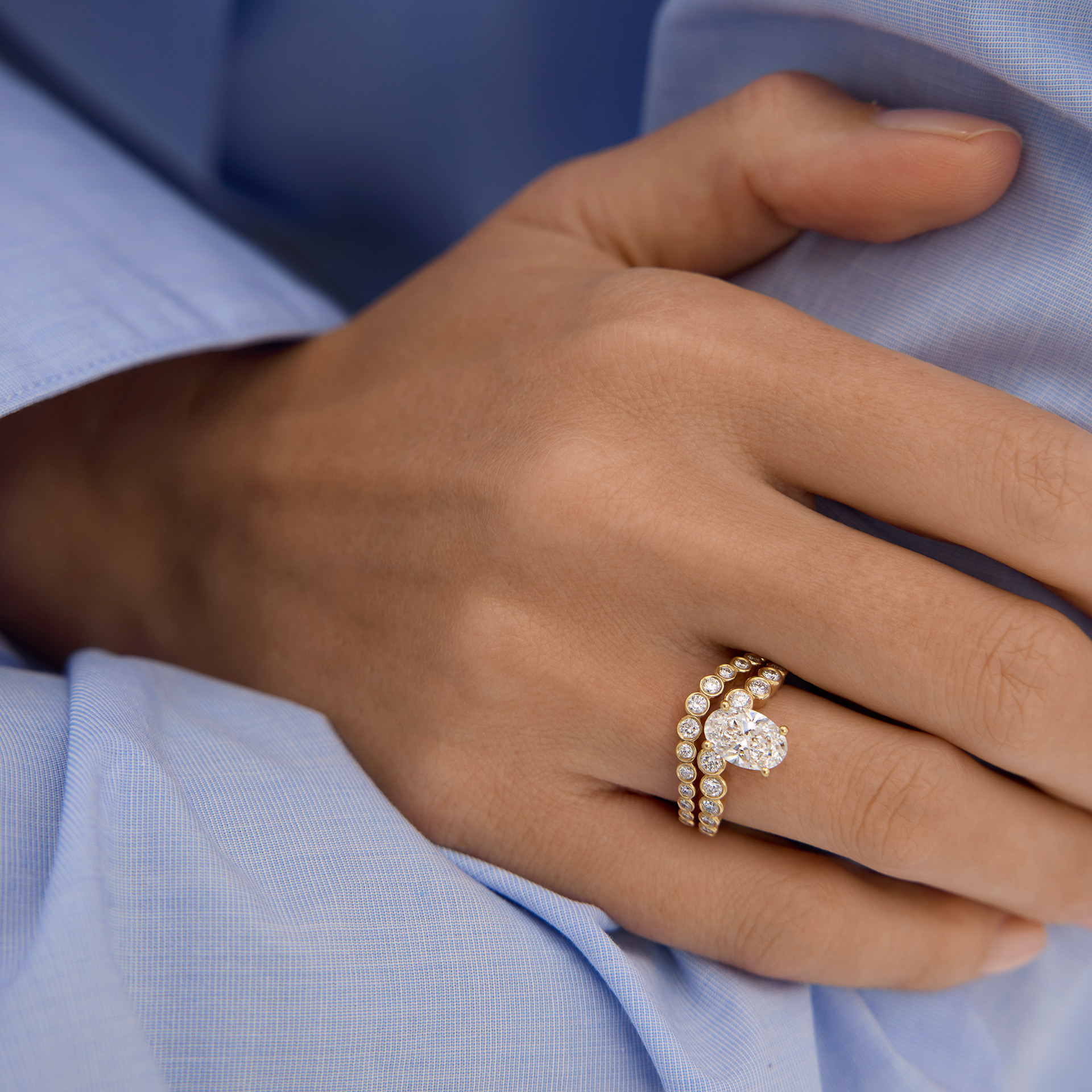 Ruth Oval Ring, Lab Grown Diamond Ring by Kimaï