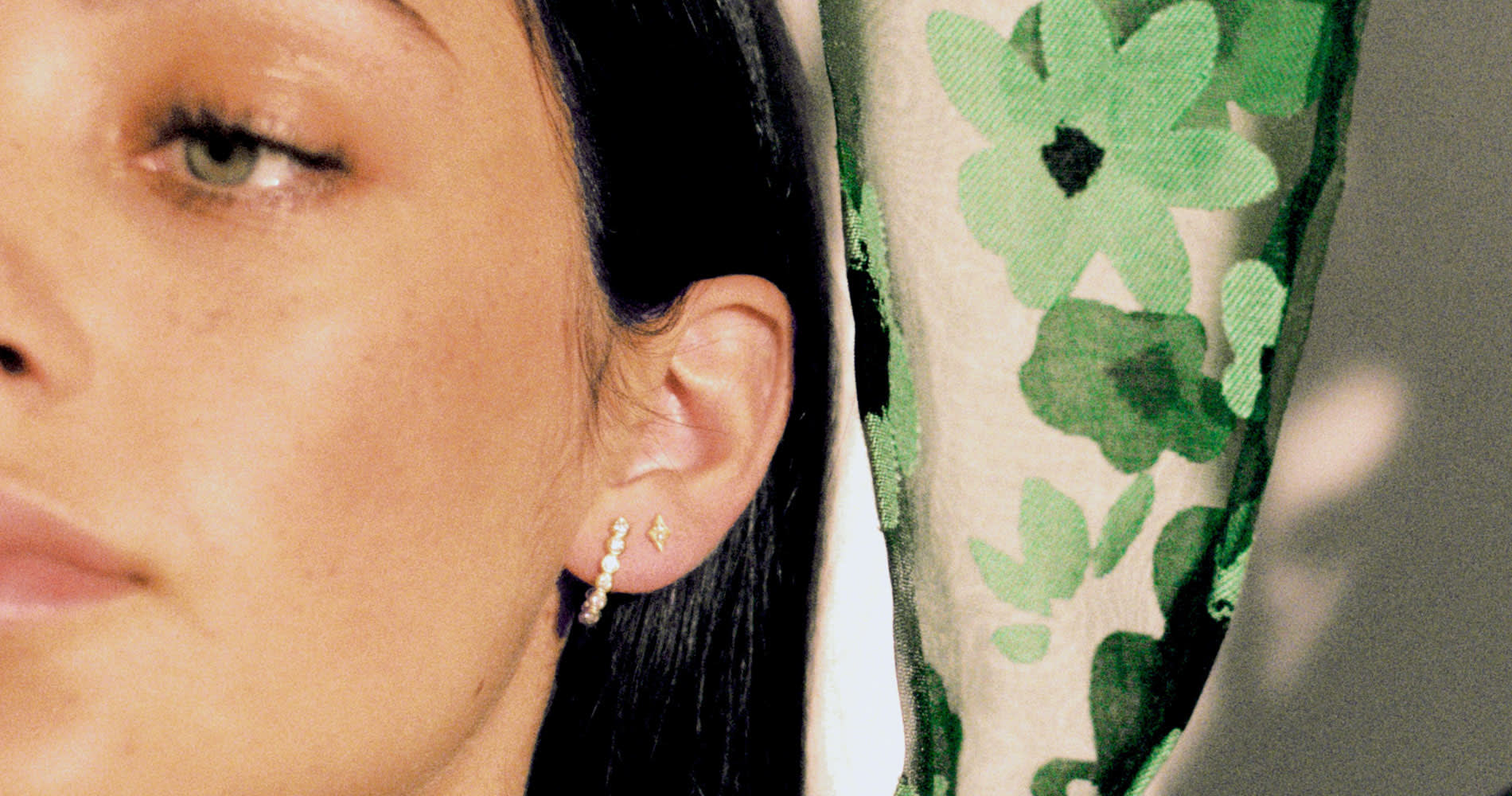 Lab Diamond Hoop Earring in Yellow, White, Or Rose Gold | Kimai