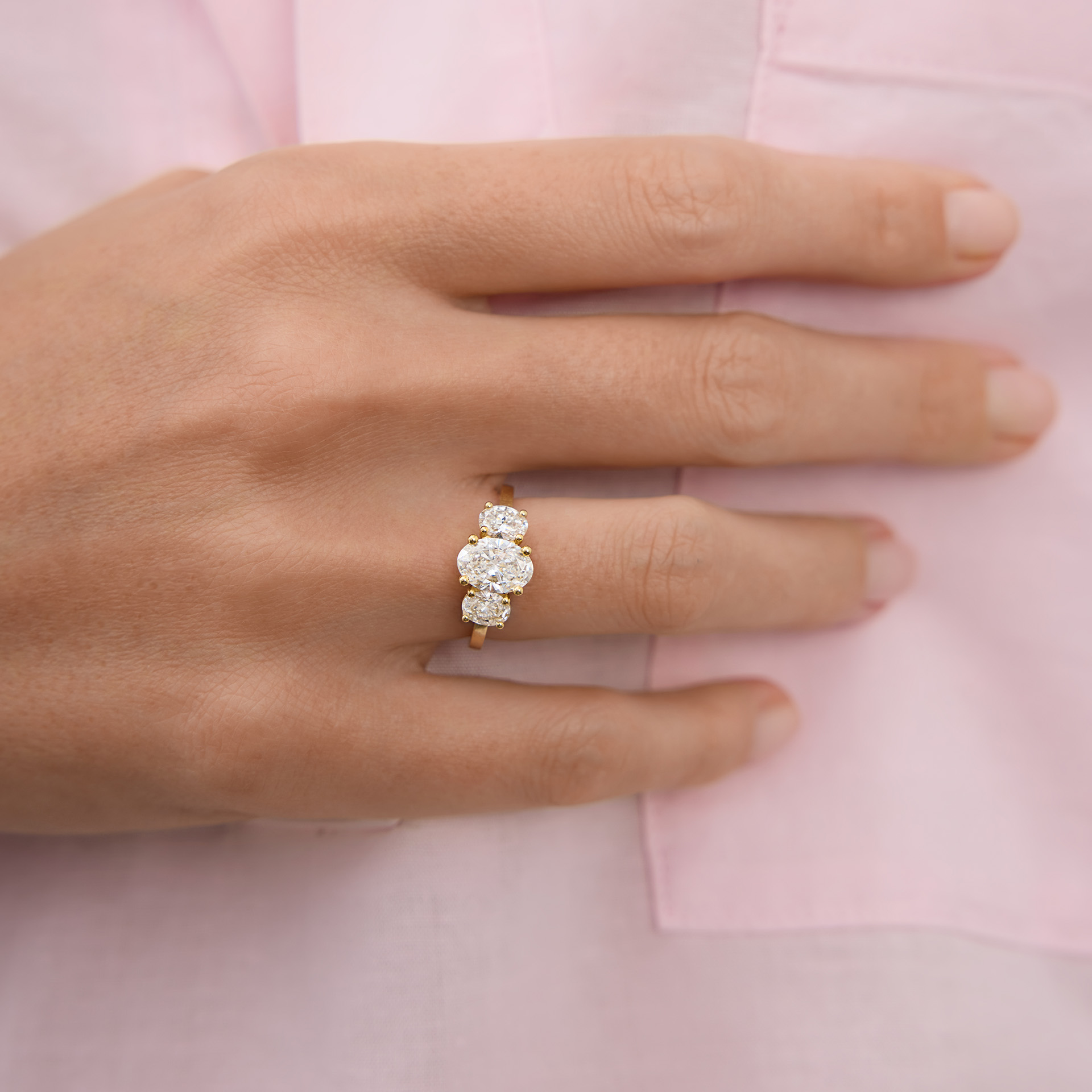 Jane Trilogy Ring, Lab Grown Diamond Ring by Kimaï