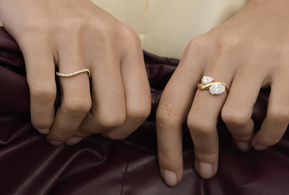 Michelle Elongated Radiant Ring, Lab Grown Diamond Ring by Kimaï