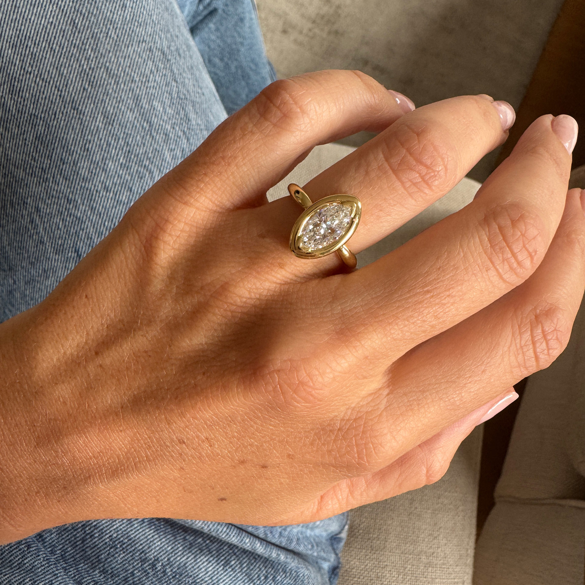 Alma Marquise Engagement Ring | Kimai