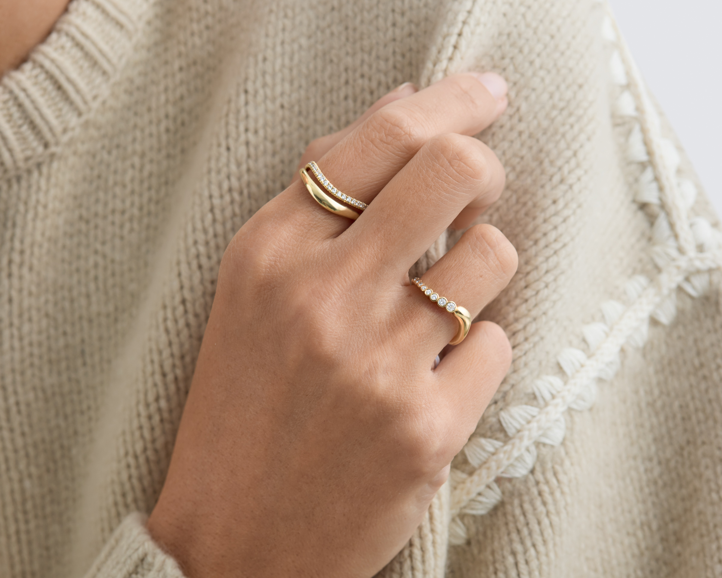 Dilly Bangle | Open Design Bangle with Marquise-Cut Lab Diamonds by Kimai