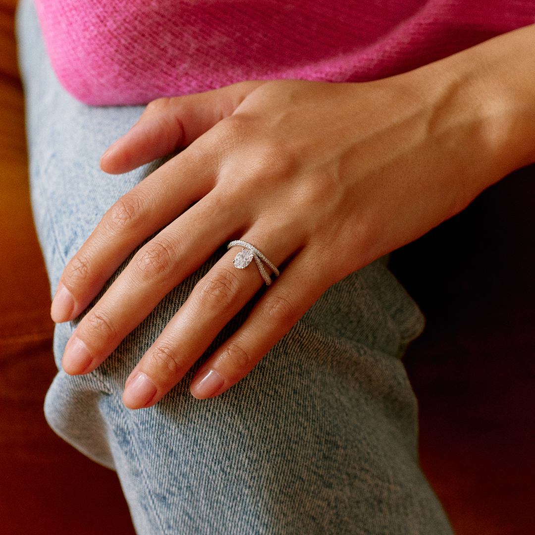 Georgia Elongated Radiant, Lab Grown Diamond Ring by Kimaï UK