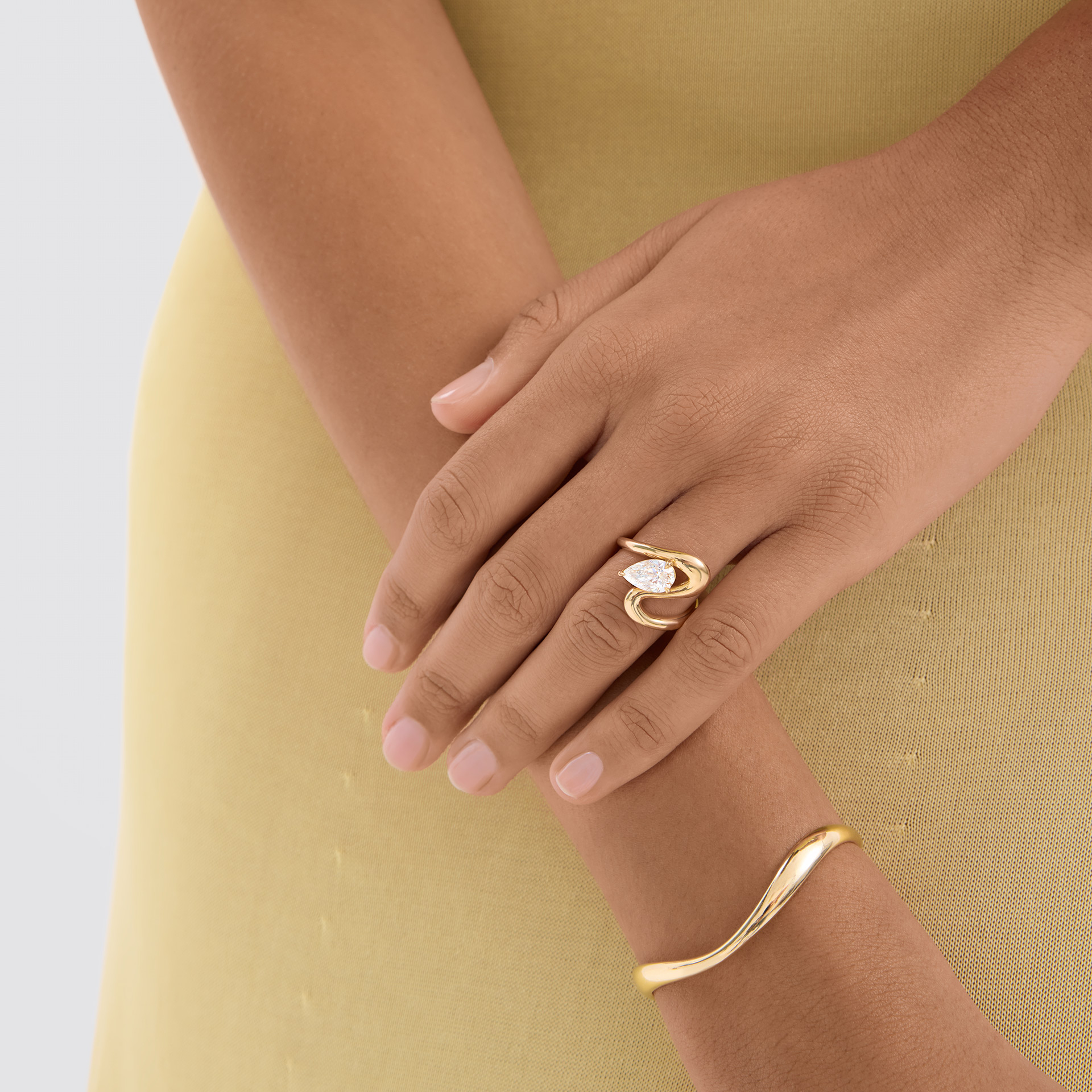 Daphne Ring, 18k Gold & Lab-Grown Diamonds by Kimai