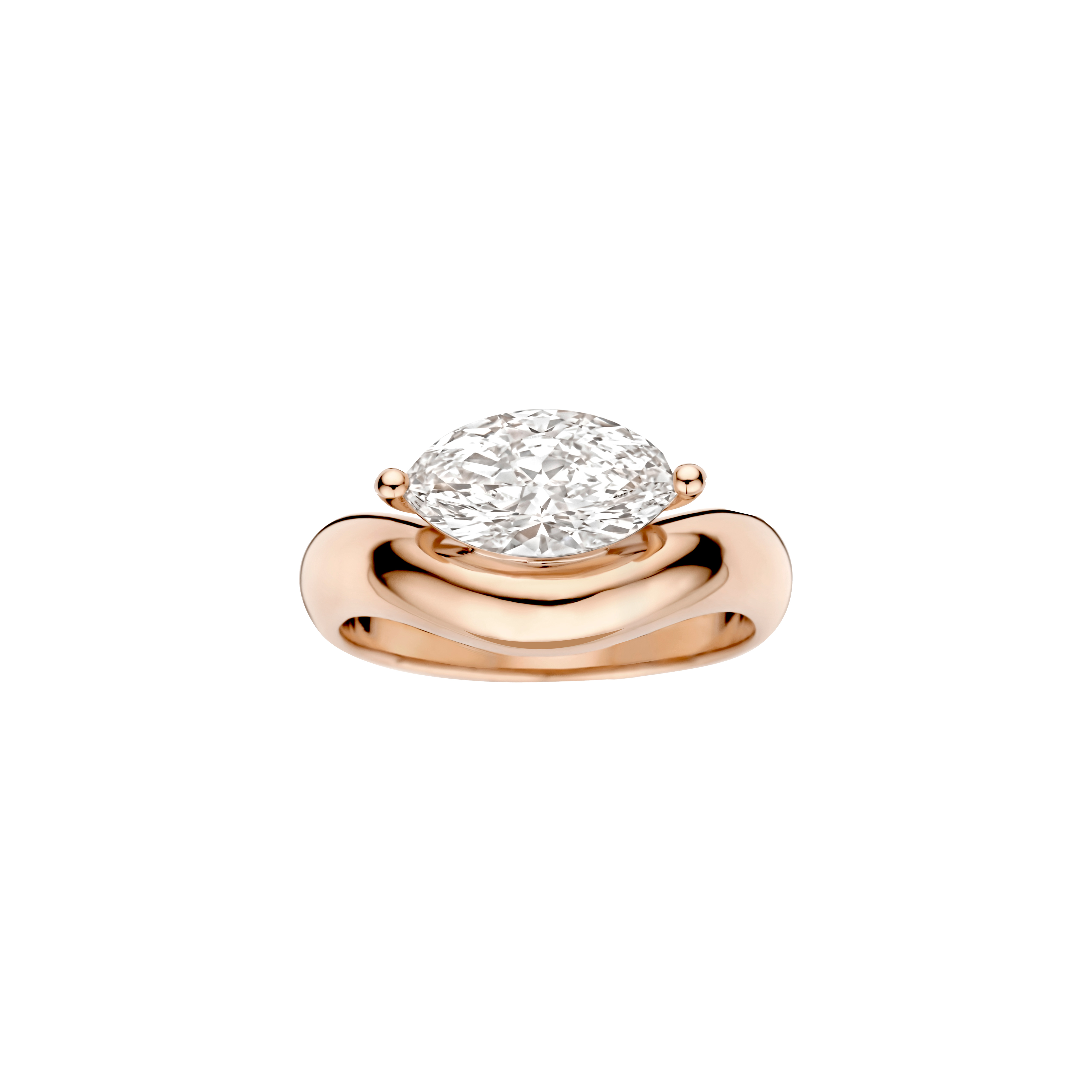 Sally Marquise Engagement Ring |18k Gold | Lab-Grown Diamonds by Kimaï