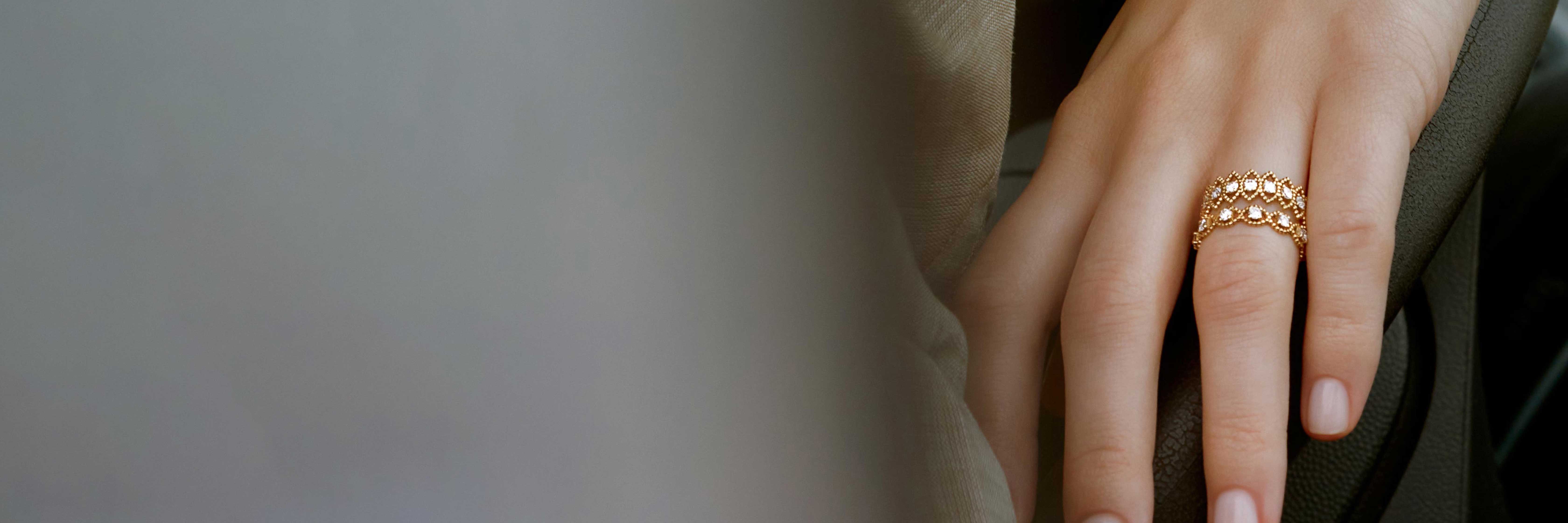 Lab Grown Diamond Stackable Rings with 18K Recycled Gold