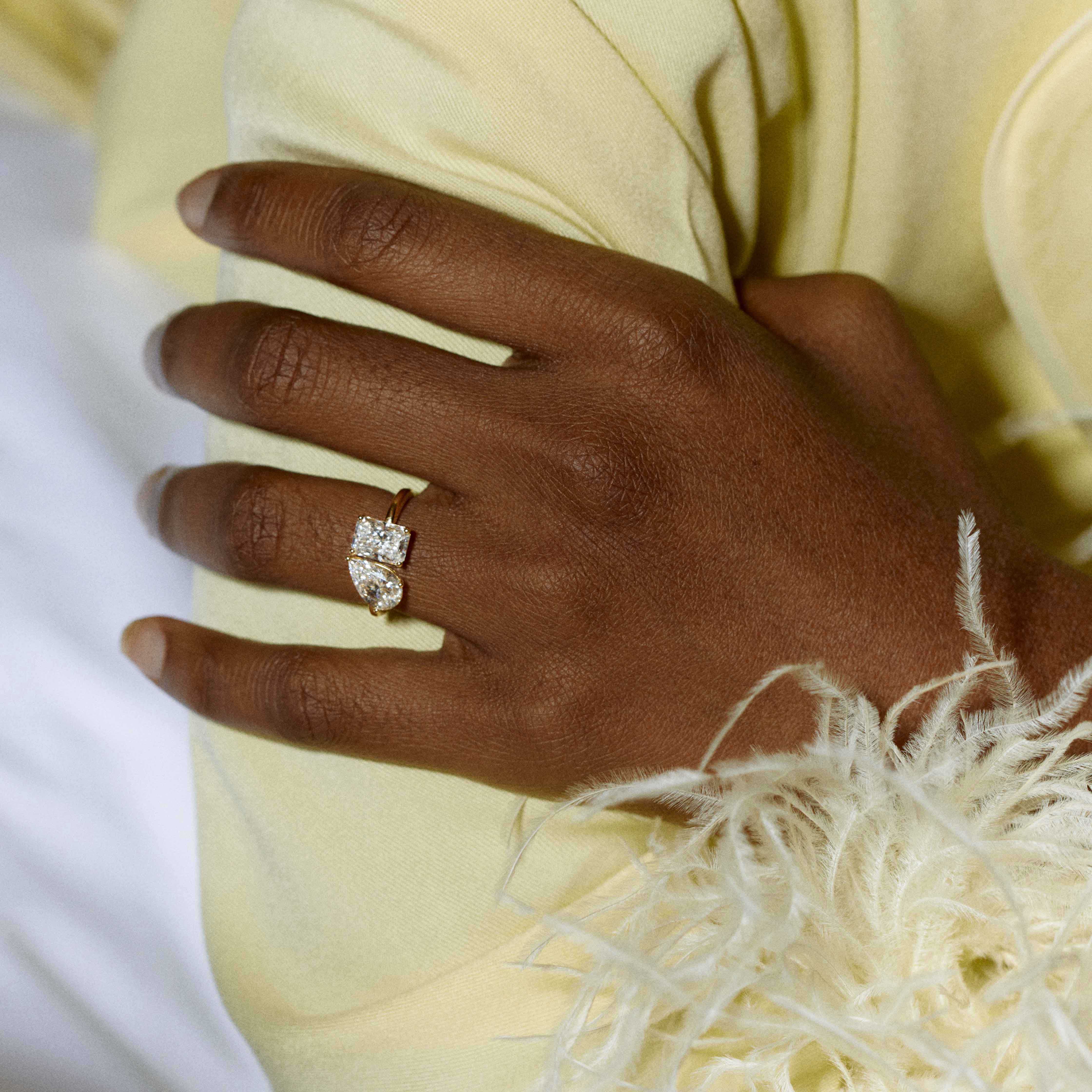 Toi et Moi Coco Ring, Lab Grown Diamond Ring by Kimaï UK