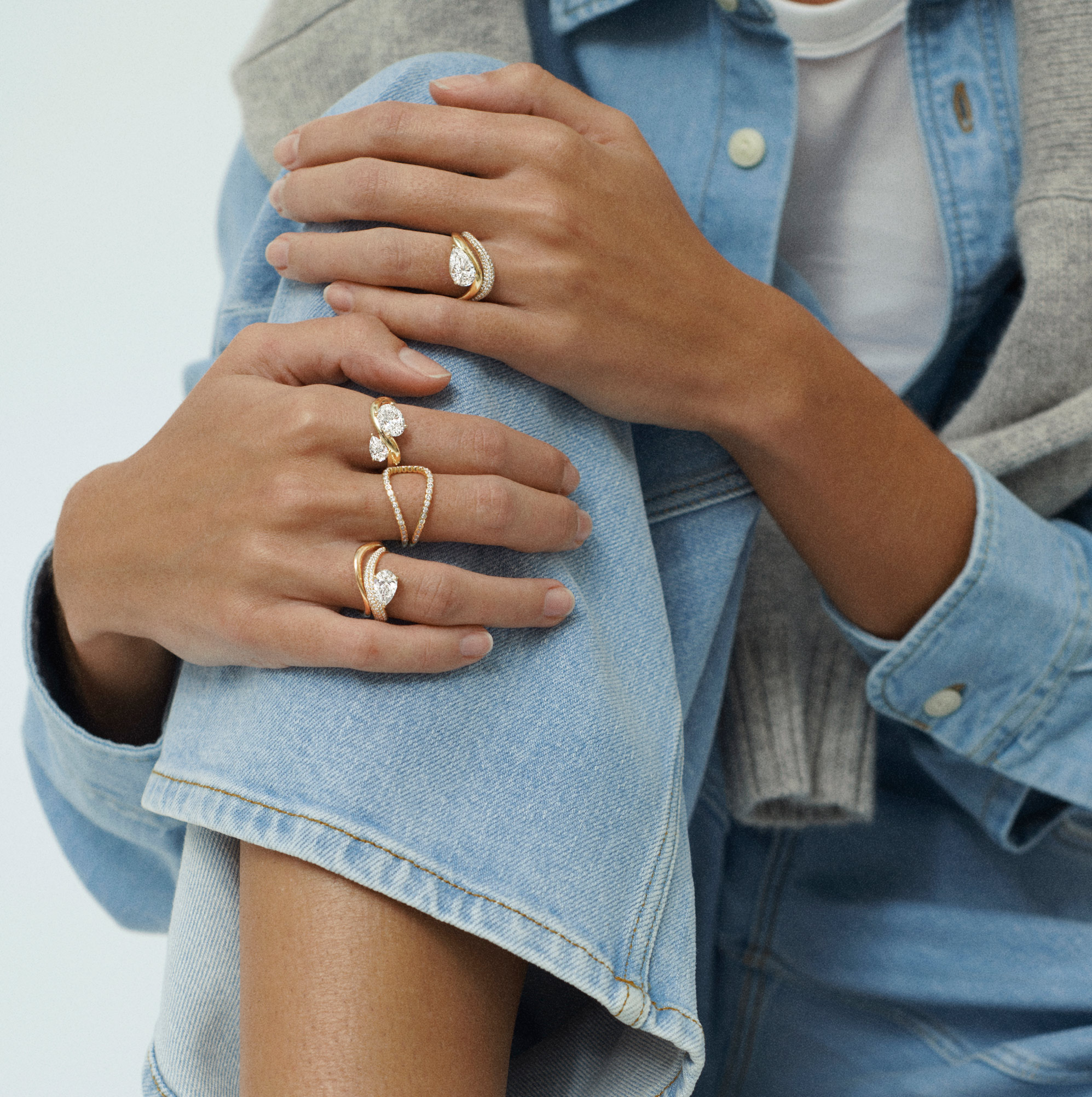 Toi et Moi Coco Ring, Lab Grown Diamond Ring by Kimaï UK