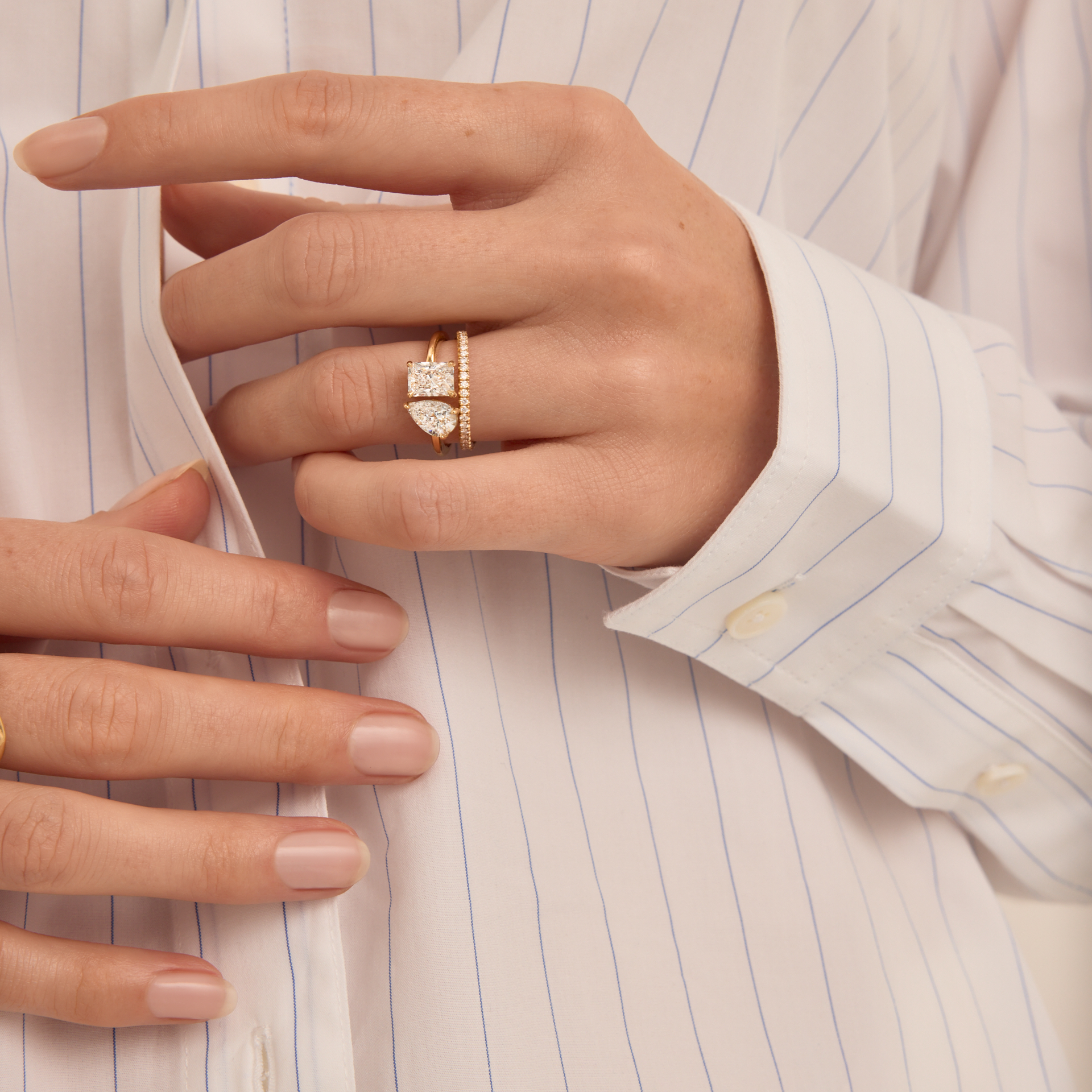 Toi et Moi Coco Ring, Lab Grown Diamond Ring by Kimaï UK