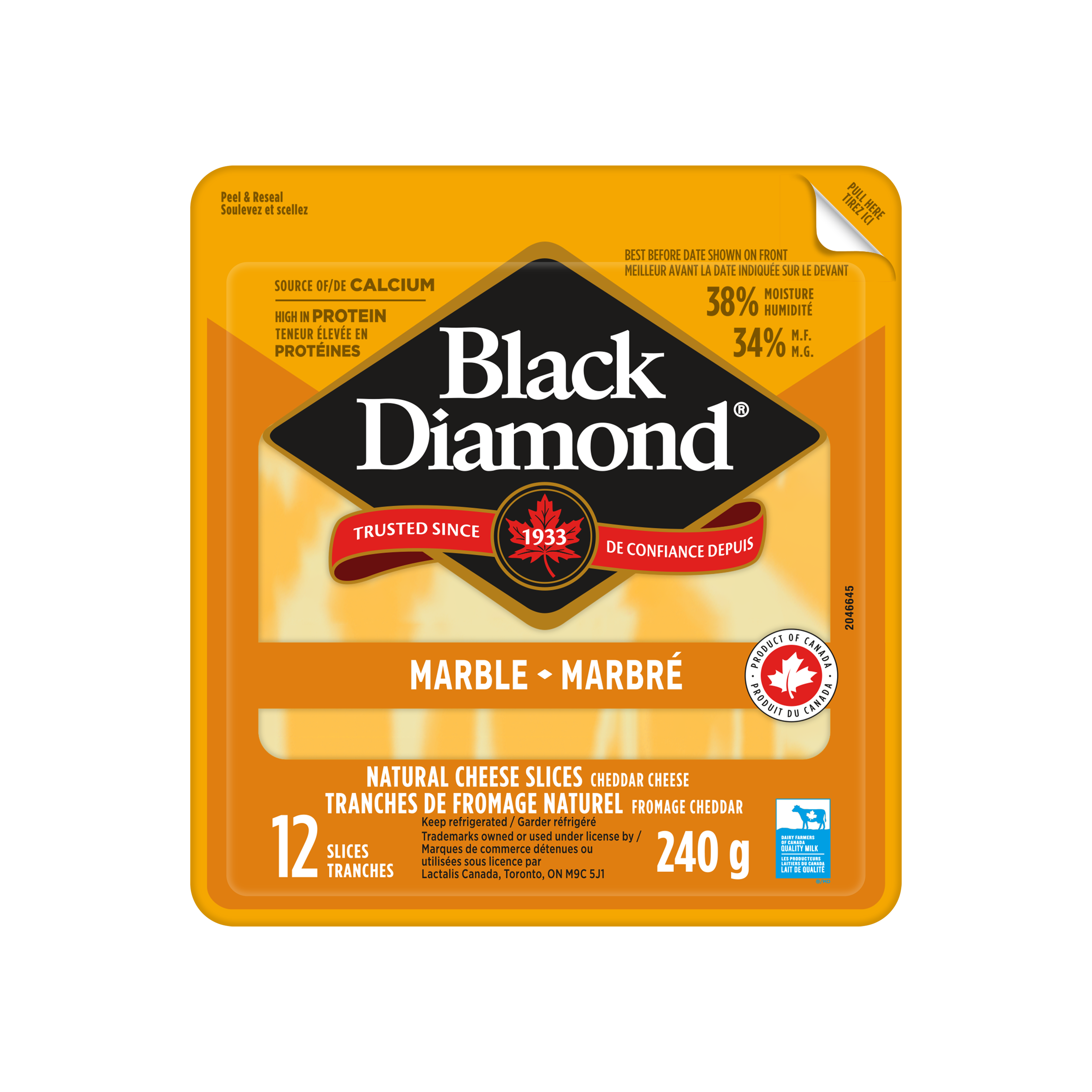 Marble Cheddar Natural Cheese Slices