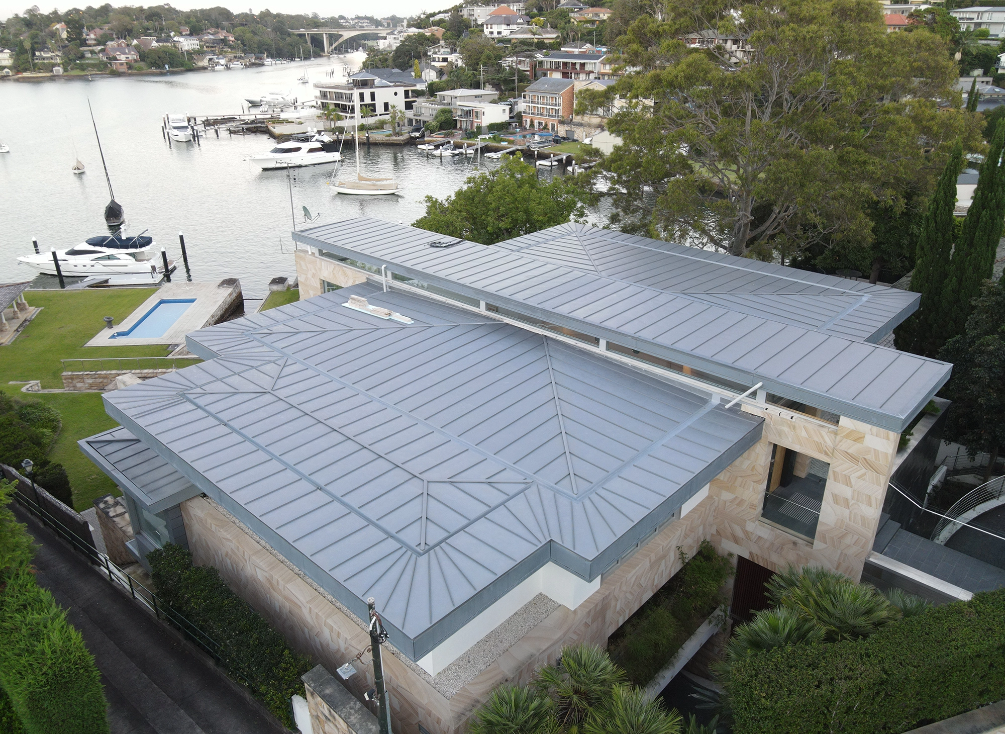 Standing Seam Roof Waterfront House Hunters Hill — Strategic Remedial ...