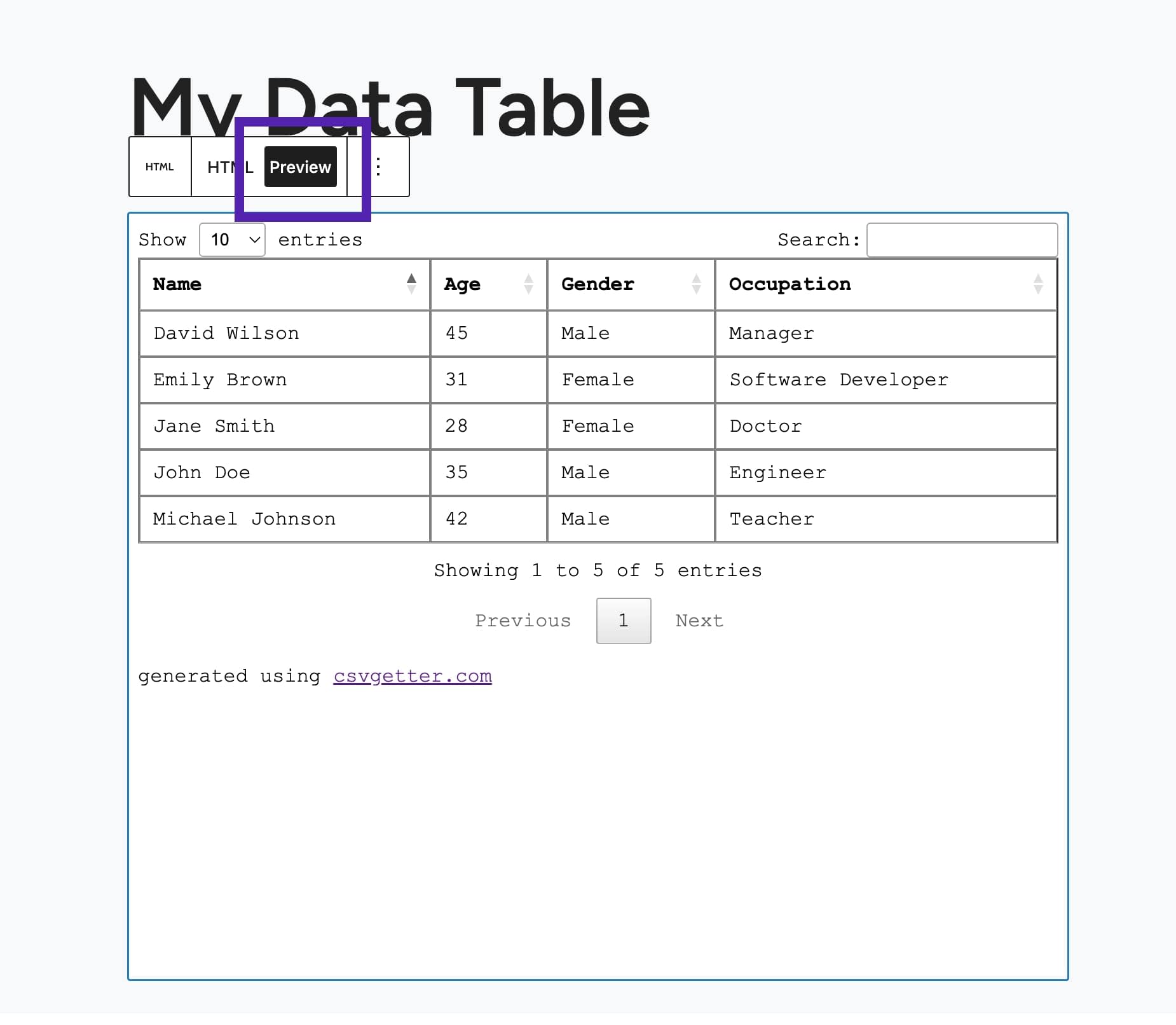 Create Sortable Tables In Wordpress