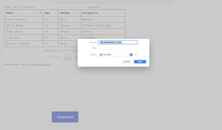 Create Sortable Tables in Wordpress