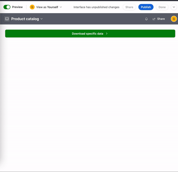 Export Airtable data from an Airtable Interface