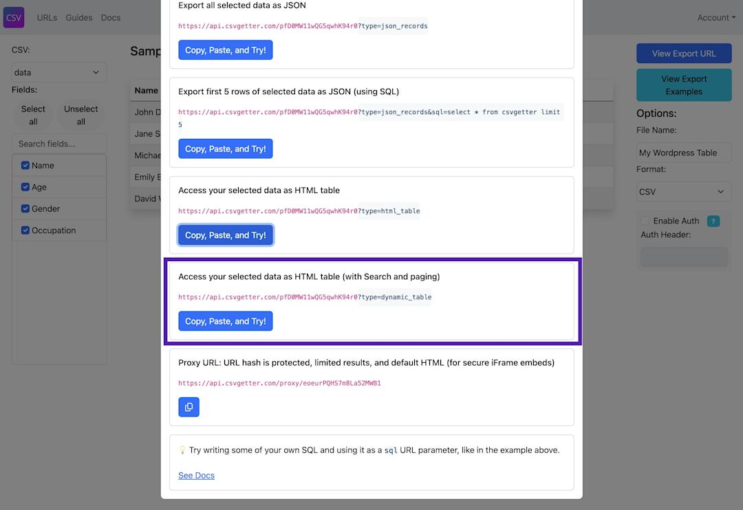 Create Sortable Tables in Wordpress