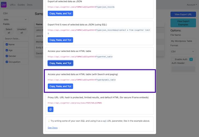 Create Sortable Tables in Wordpress