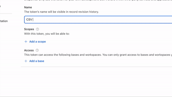 Airtable Api Key Deprecation