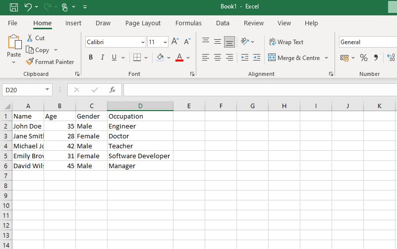 How to import a CSV into Excel