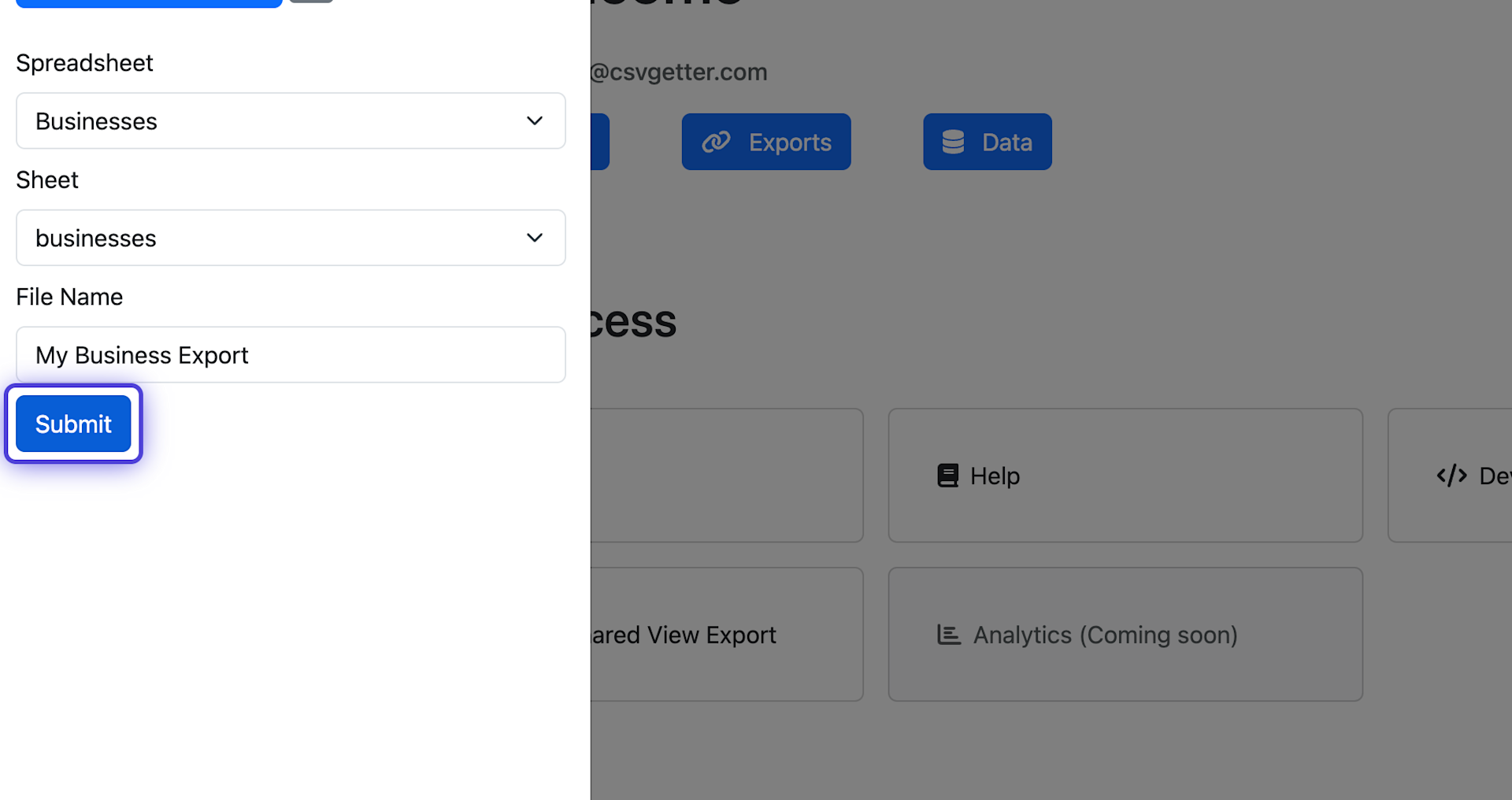 Export Google Sheets to Excel