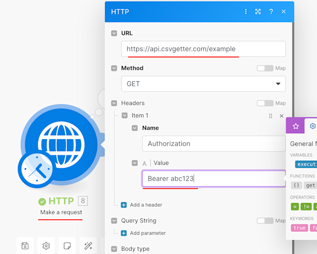 Authorization Bearer Token Example