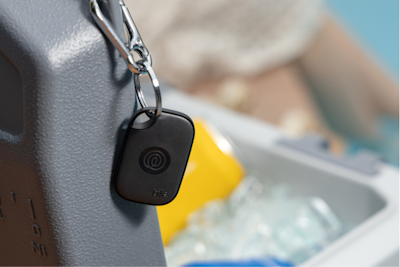 A Tile Pro Black attached to a cooler