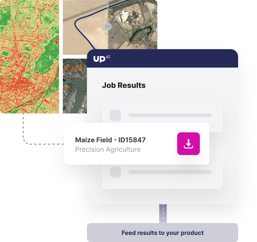 Automatically monitor crop health · UP42