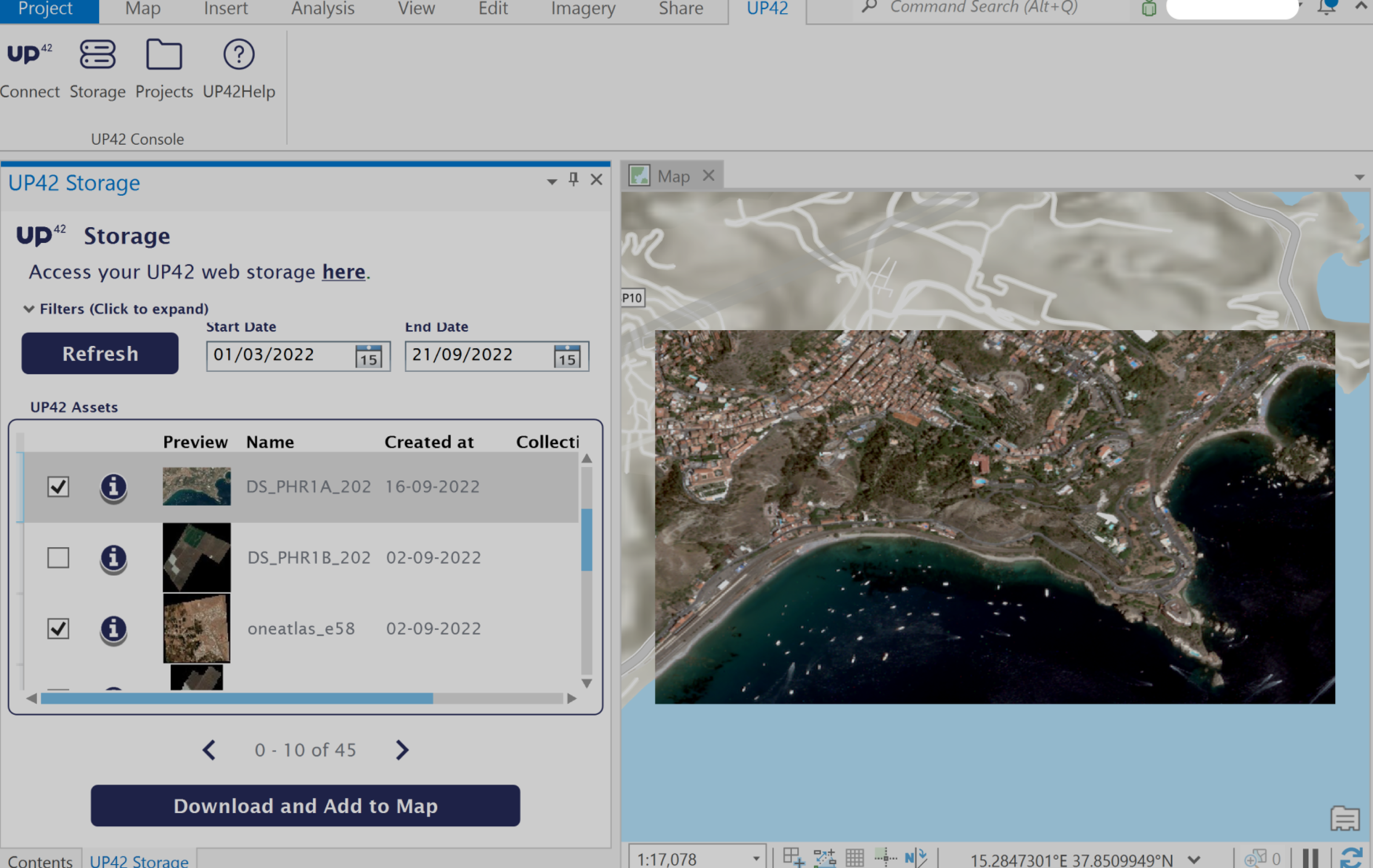 Acquire high-quality imagery for engineering and construction projects · UP42