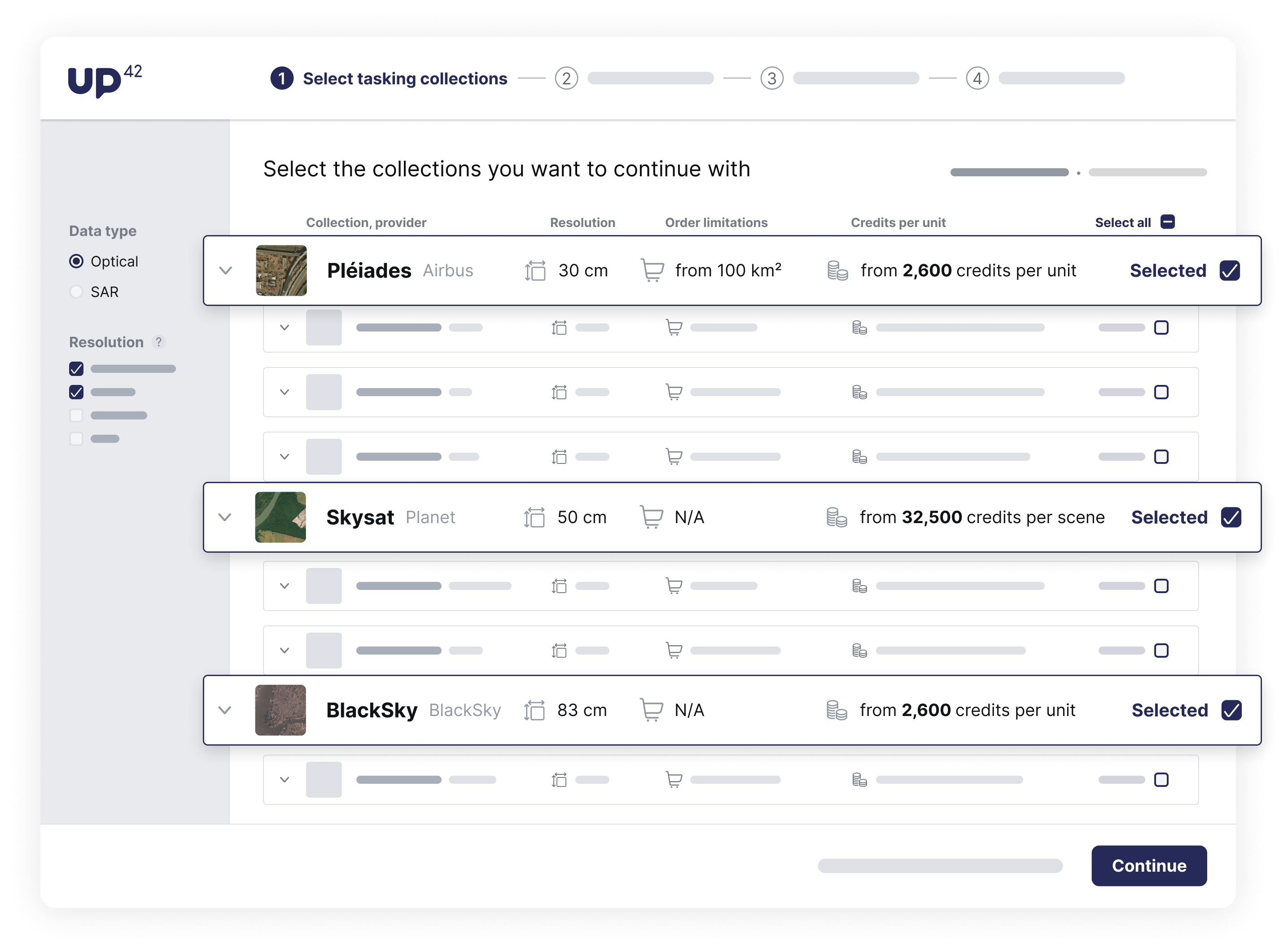 Hassle-free satellite tasking · UP42