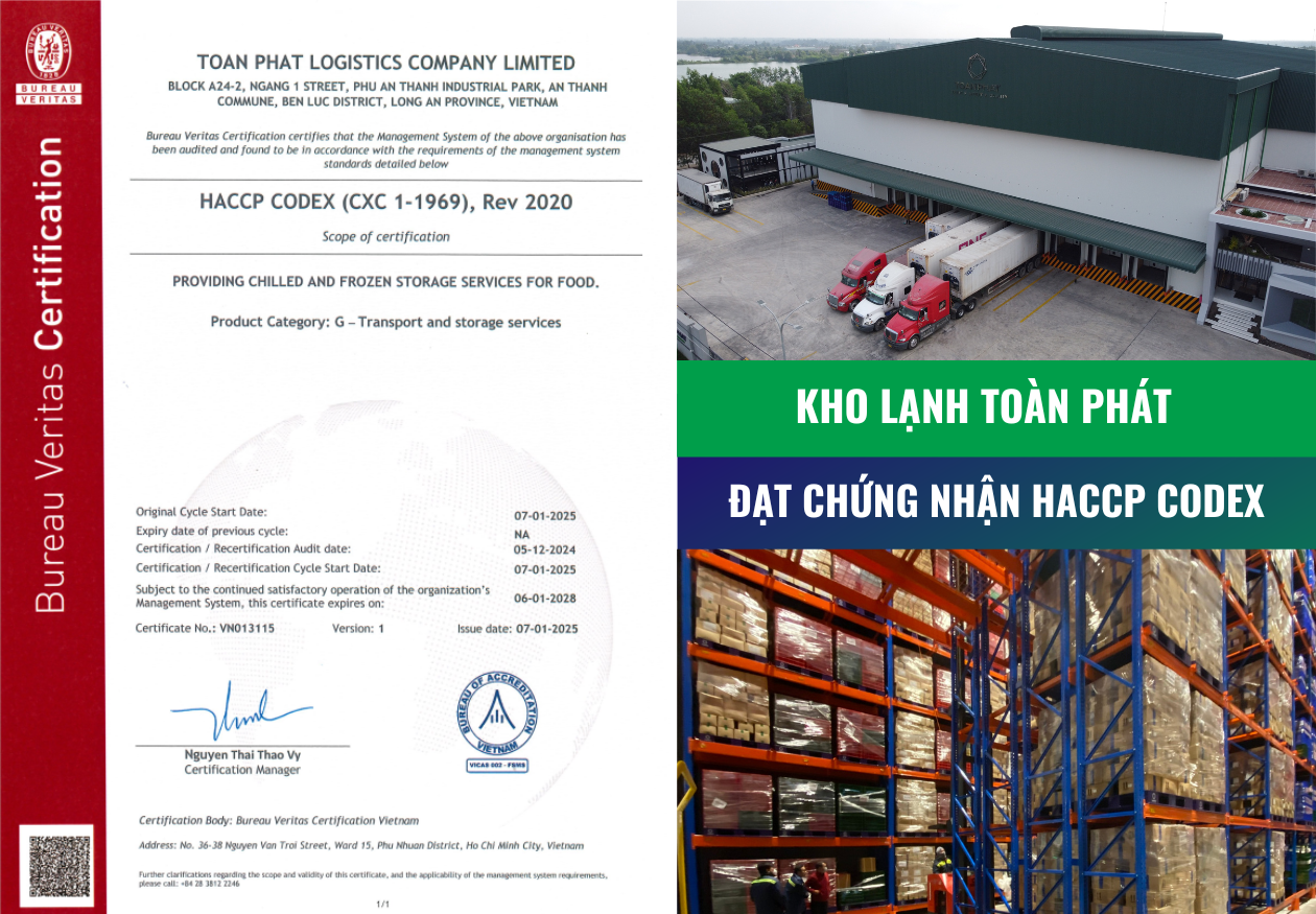 TOAN PHAT - Tại sao doanh nghiệp nên chọn kho lạnh đạt chuẩn HACCP Codex?